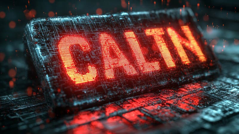 Distorted Glitch Style Warning Sign Showcases Red Blue and Green ...