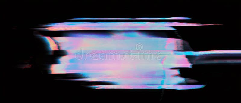 Distorted Glitch Watercolor Texture with Central Focus and Digital Art ...