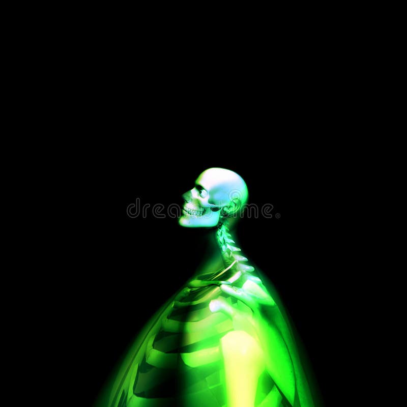 Distorted Green Skeleton 3 stock illustration. Illustration of death ...