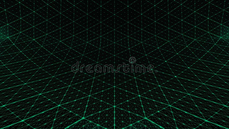 Distorted Grid Background Green Stock Illustration - Illustration of ...