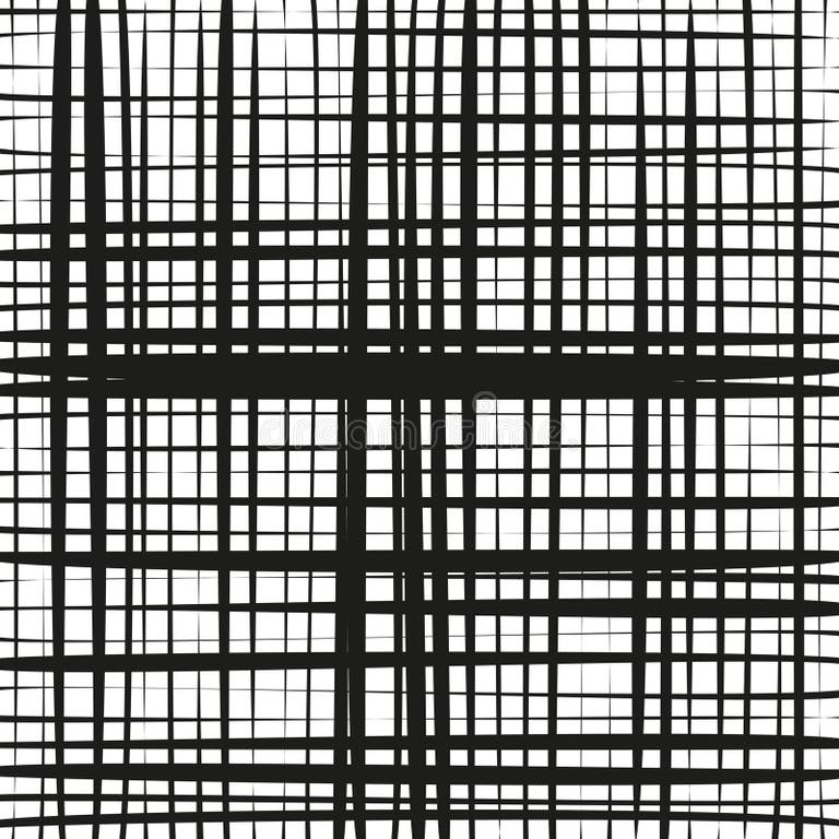 Distorted Grid Pattern. Abstract Black Lines. Geometric Dynamic Texture ...