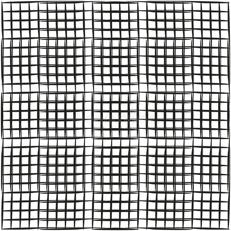 Distorted Grid Pattern. Abstract Geometric Design. Dynamic Black Shapes ...