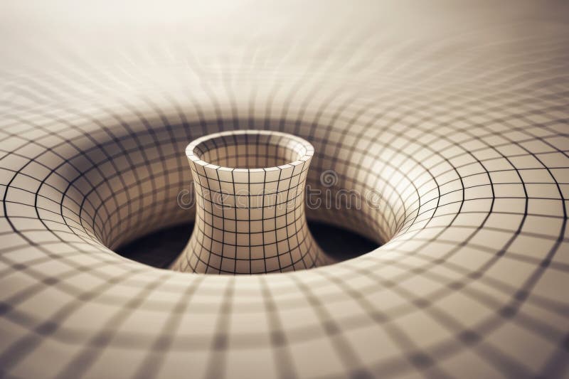 Distorted Grid Pattern with Radial Lines Stock Illustration ...