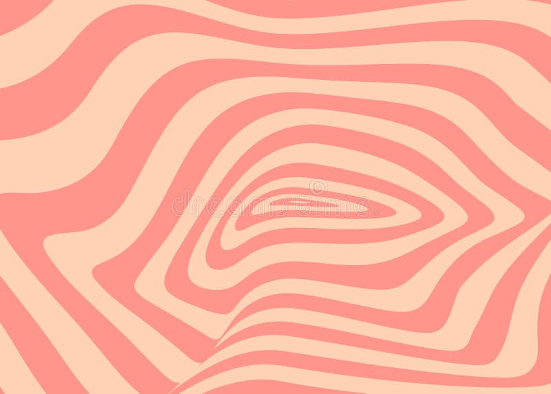 Distorted Groovy Curved Wave Line Hippie Background. Retro Style ...