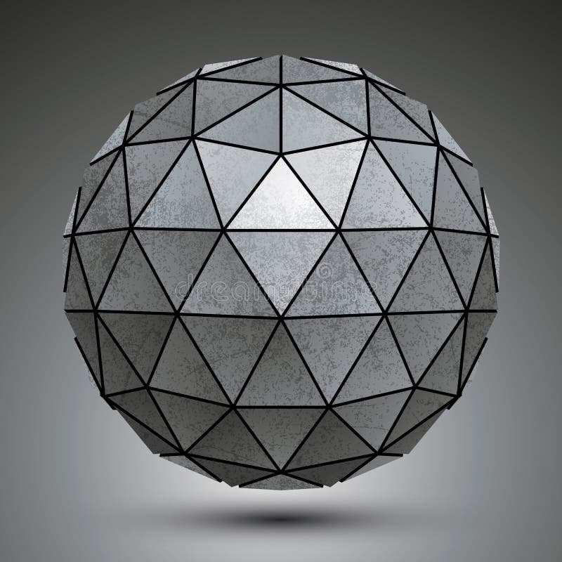 Distorted Grunge Copper 3d Polygonal Technology Object, Abstract Stock ...