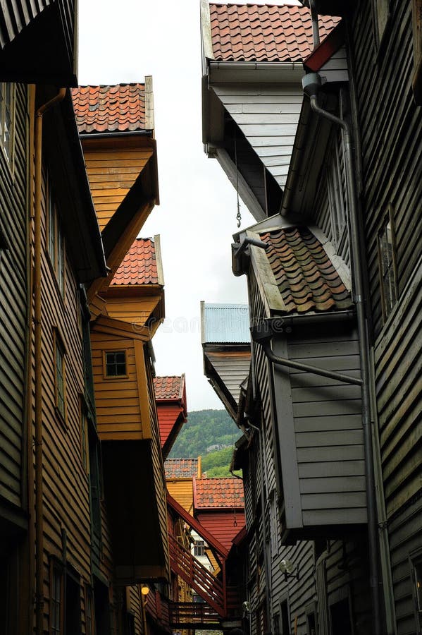 Distorted houses stock image. Image of passage, building - 15643853