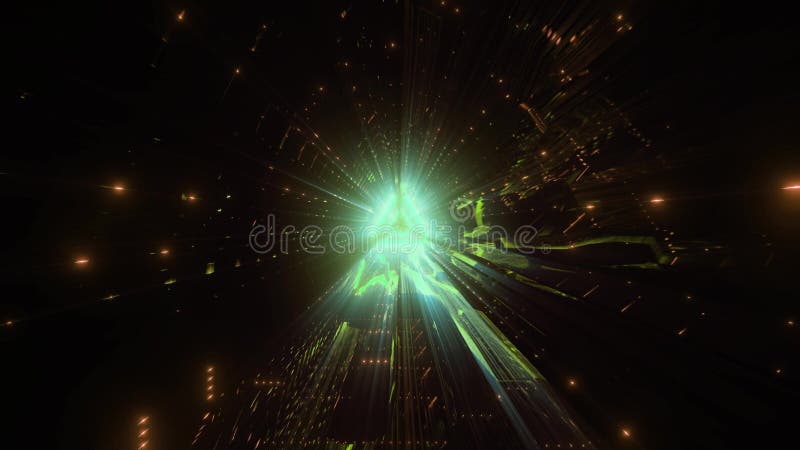 Distorted Light Around Triangle 3D Illustration Stock Illustration ...
