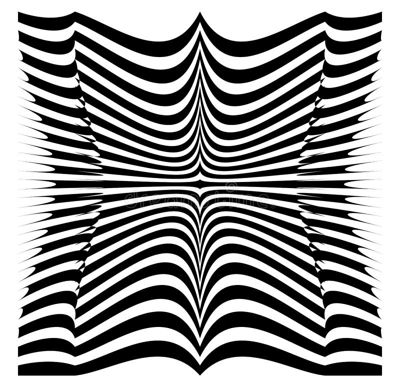 Distorted Lines. Ripple, Twirl Distorted Abstract Lines Stock Vector ...