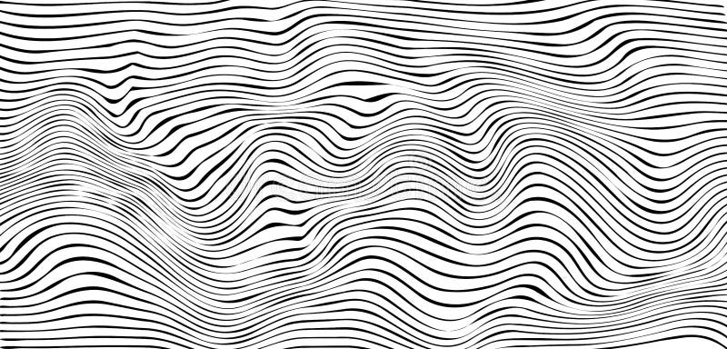 Striped Monochrome Background. Black Straight Lines from Thick To Thin ...