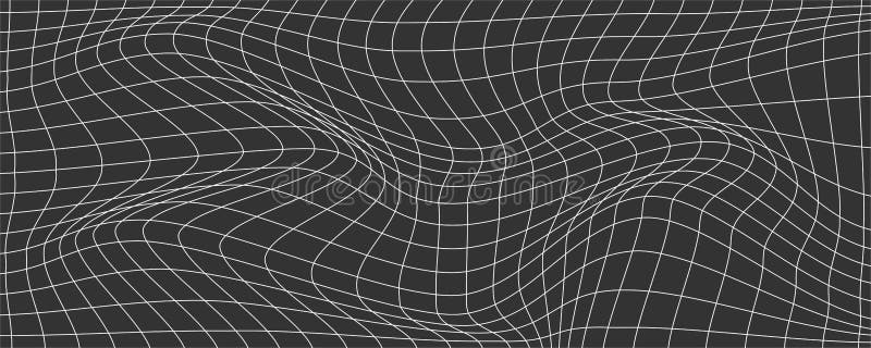 Distorted Mesh, 3d Digital Background Stock Vector - Illustration of ...