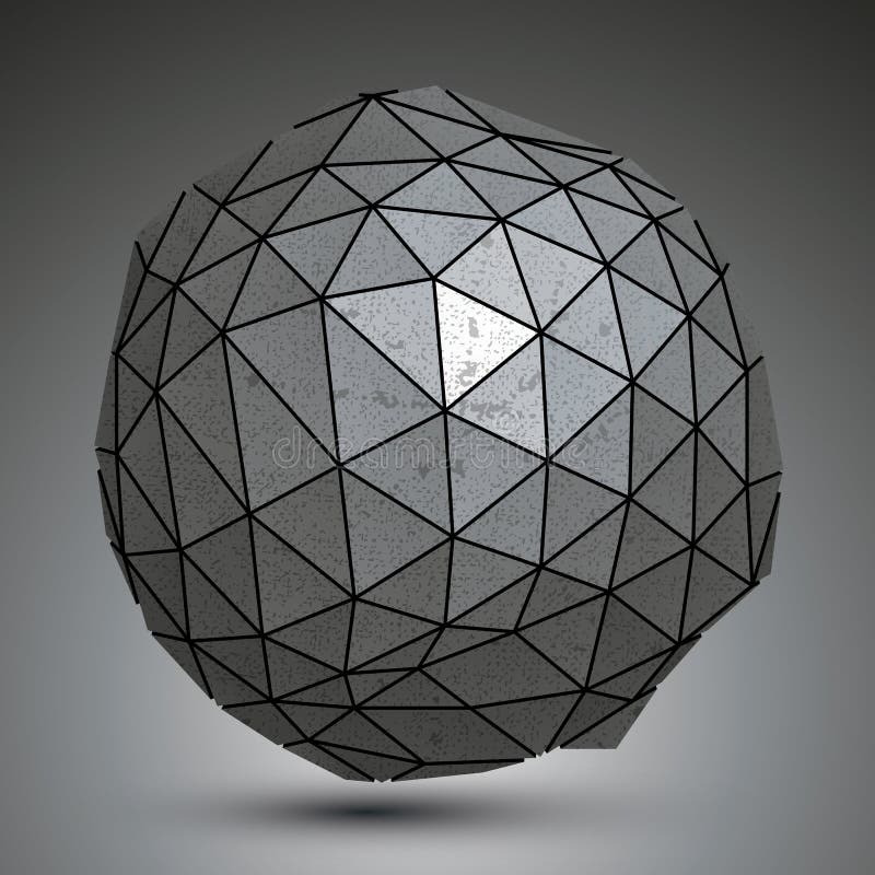 Distorted Metallic Dimensional Abstract Object Stock Vector ...