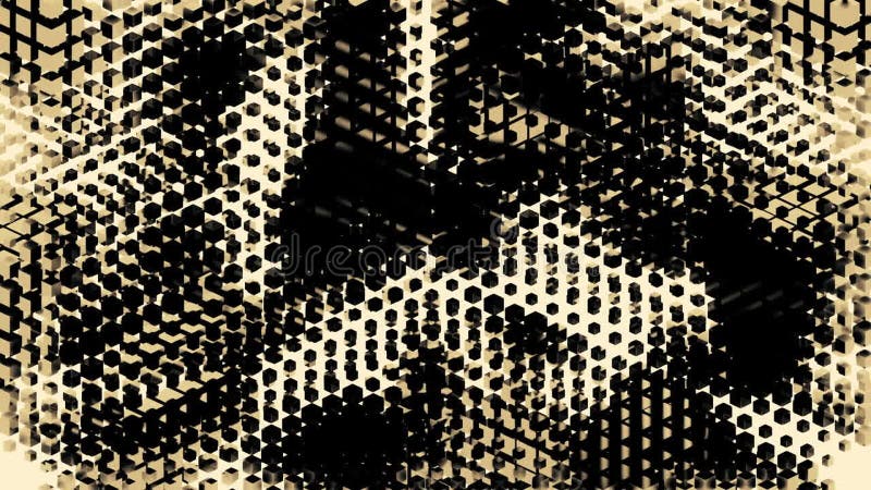 Distorted Movement of Grid, Light and Shadow. Design. Black Stains ...