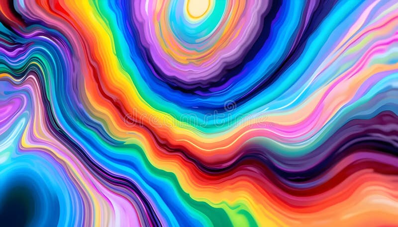 Distorted Multicolored Pastel Rainbow with Trippy Abstract Patterns for ...
