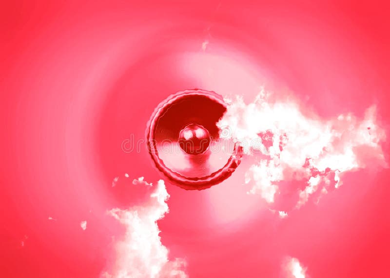Distorted Music Speaker with Clouds Stock Photo - Image of audio, blur ...