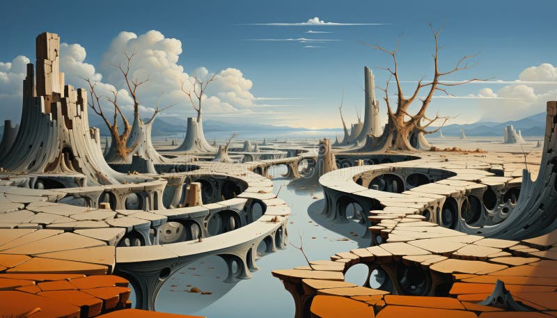 Distorted, Negative Space, Warped Vistas Stock Illustration ...