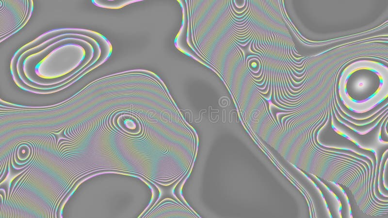 Distorted Neon Glowing Lines Abstract Background on Gray Background. 4k ...