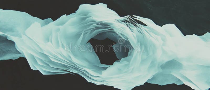 Distorted Paper Overlay with Glitch Effects on a Black Background ...