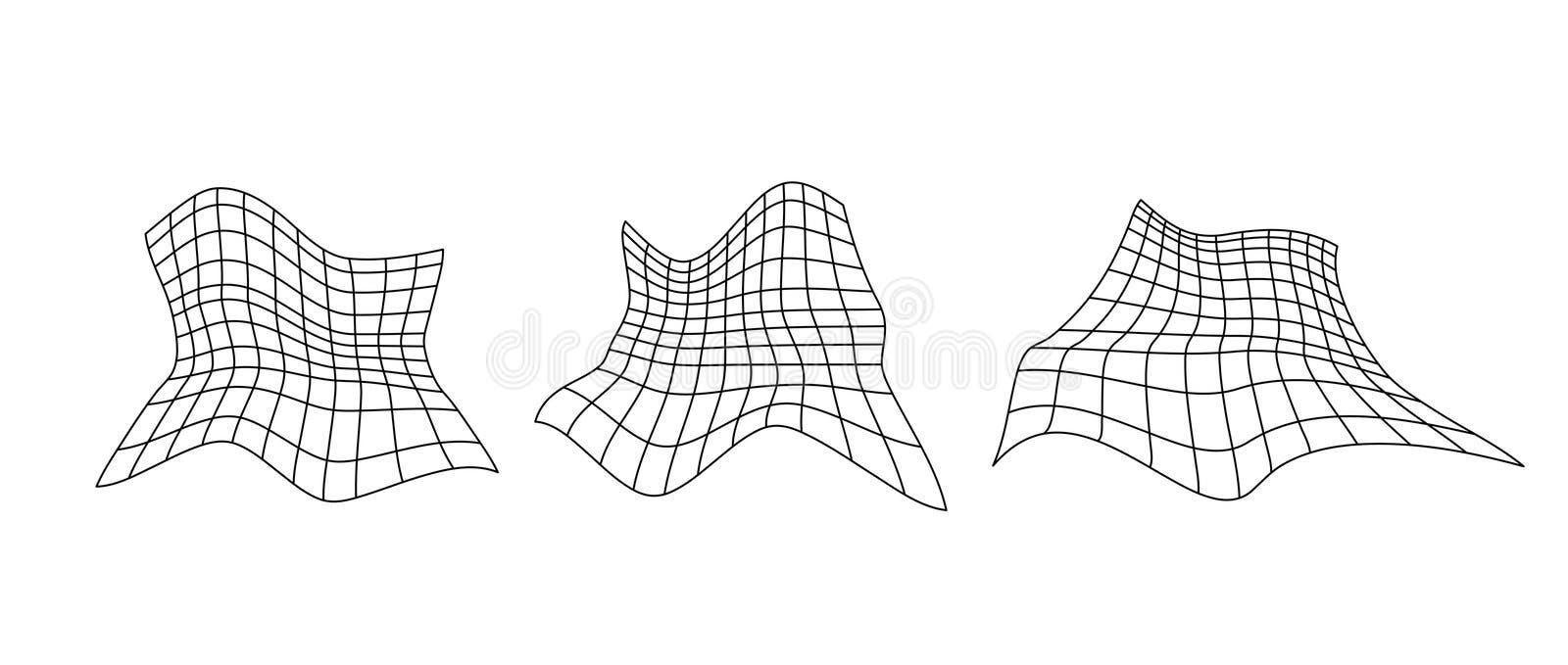 Op Art Distorted Perspective Black and White Lines in 3D Motion ...