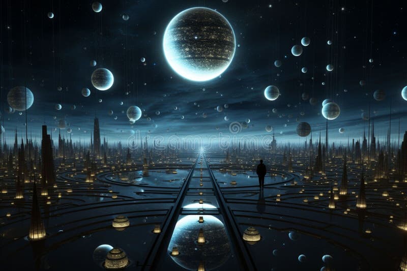 Distorted Perspective of Space Time and Matter Stock Illustration ...