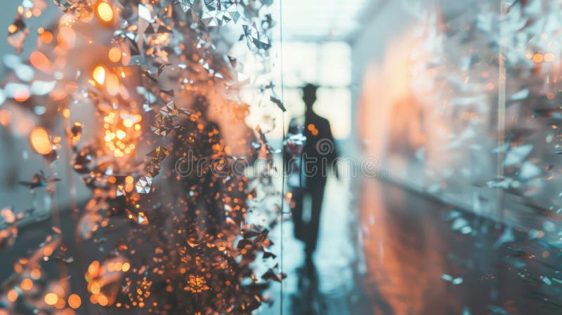 Distorted Perspectives of Both Figures and Art Pieces in a Defocused ...