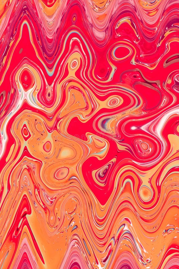 Distorted Photo, Abstract Background in Red-orange Tones. Psychedelic ...