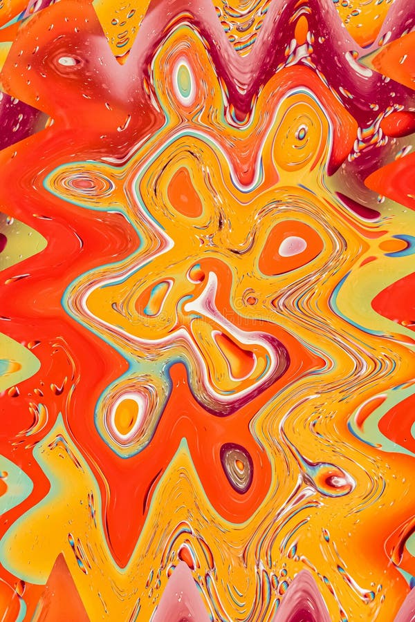 Distorted Photo, Abstract Background in Yellow-orange Tones ...