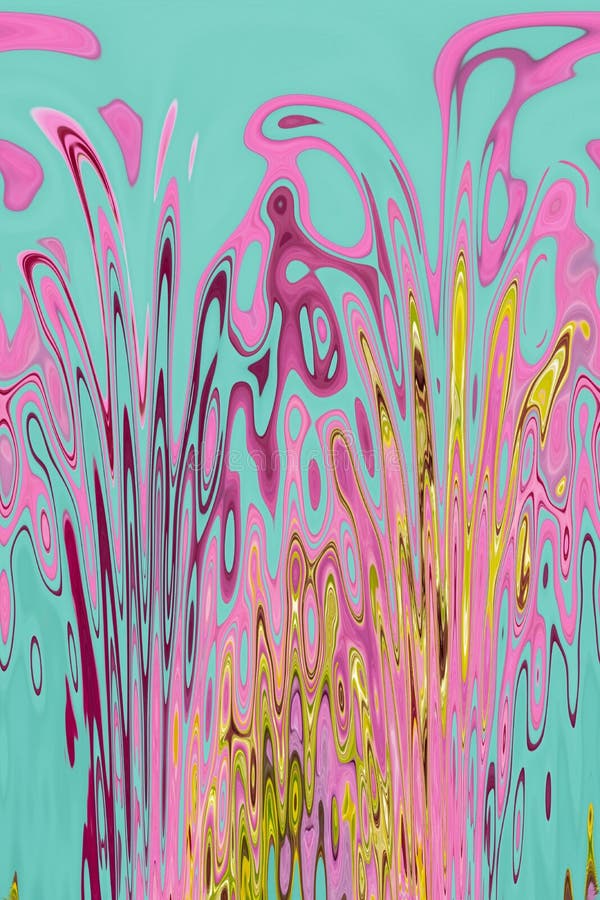 Distorted Photo, Abstract Lilac and Pink Patterns on a Delicate Blue ...
