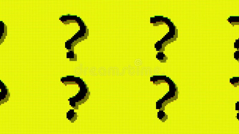 Distorted Question Marks Moves Seamlessly on a Different Colored Neon ...