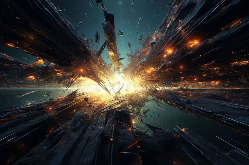 Distorted Reality Unveiling a Cosmic Tapestry Stock Illustration ...