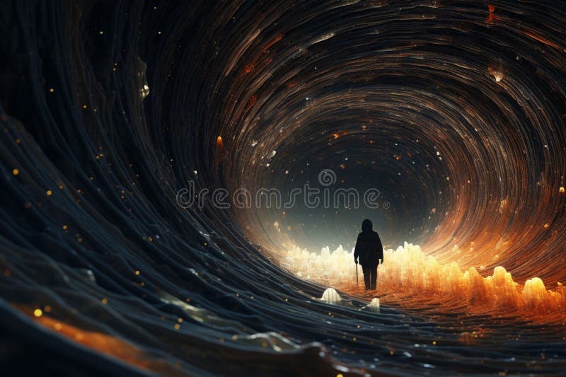 Distorted Reality Unveiling a Cosmic Tapestry Stock Illustration ...