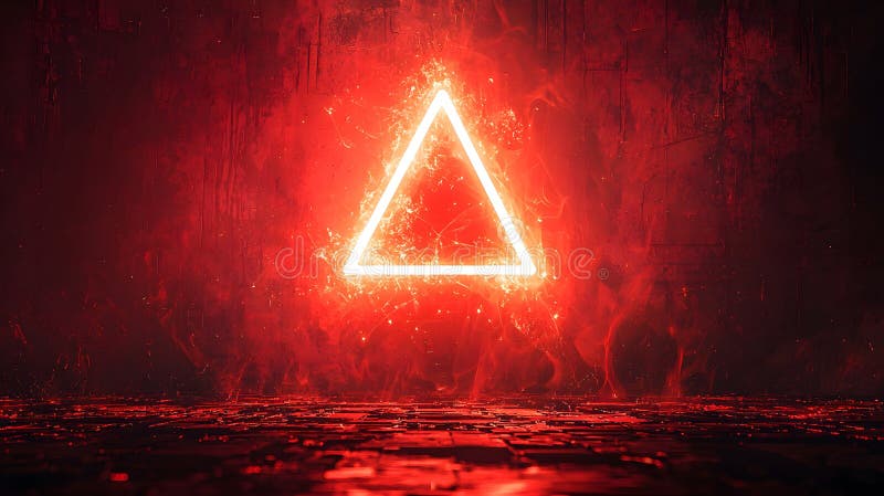 Illuminated Red Warning Triangle Stock Illustrations – 230 Illuminated ...