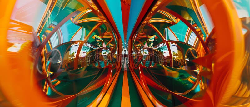 Distorted Reflection of Building in Funhouse Mirror Stock Image - Image ... Distorted Reflection of Building in Funhouse Mirror Stock Image - Image ...