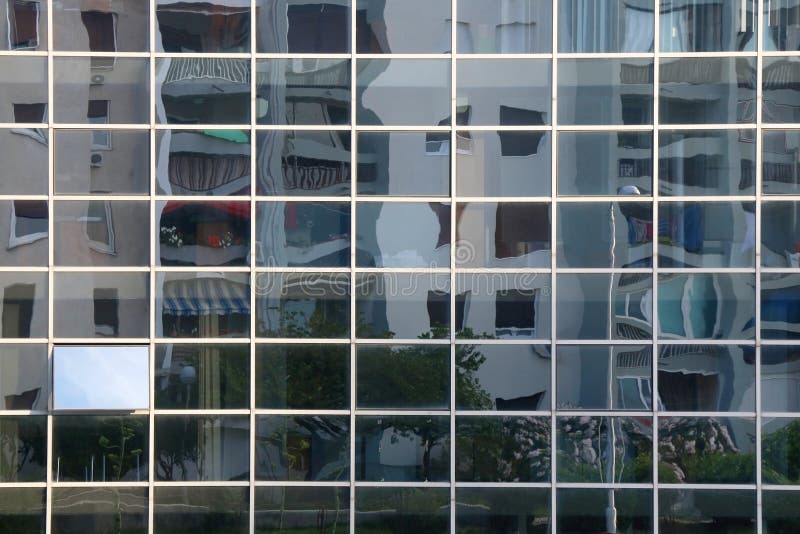 Distorted reflection stock image. Image of glass, city - 55532699