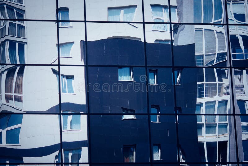 Distorted Reflection of the City Architecture Stock Photo - Image of ...