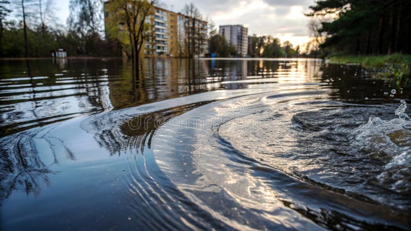 A Distorted Reflection on Rippling Water Stock Illustration ...