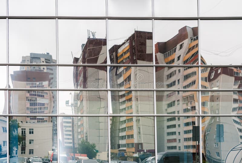 Distorted houses stock image. Image of passage, building - 15643853