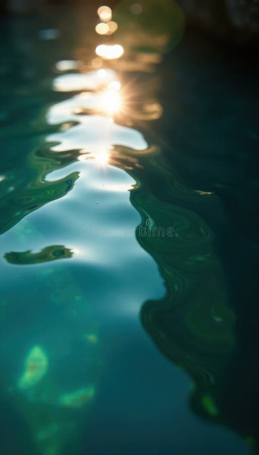 Distorted Reflection in Sun-dappled Water Ripples, Wallpaper, Aquatic ...