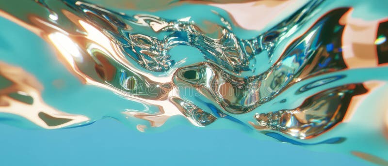 Distorted Reflections in a Captivating Reflective Surface Showcasing ...