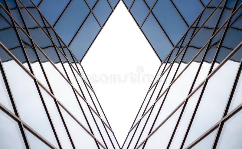 Distorted Reflections in the Mirrored Windows of a Modern Building ...