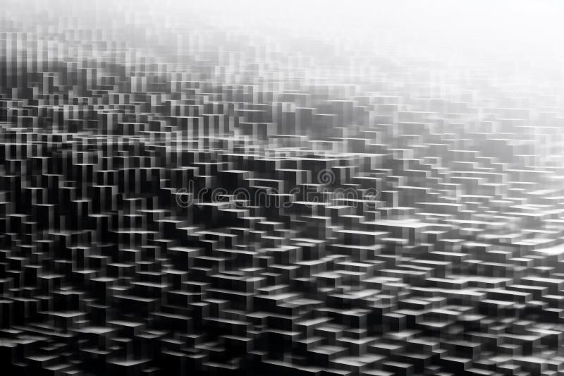 Distorted Scan Lines in Motion Blur Effect Style Black and White ...