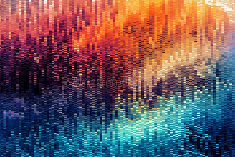 Distorted Scan Lines in Motion Blur Effect Style Colorful Background ...