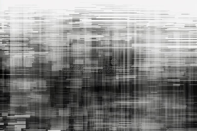 Distorted Scan Lines in Motion Blur Effect Style Black and White ...