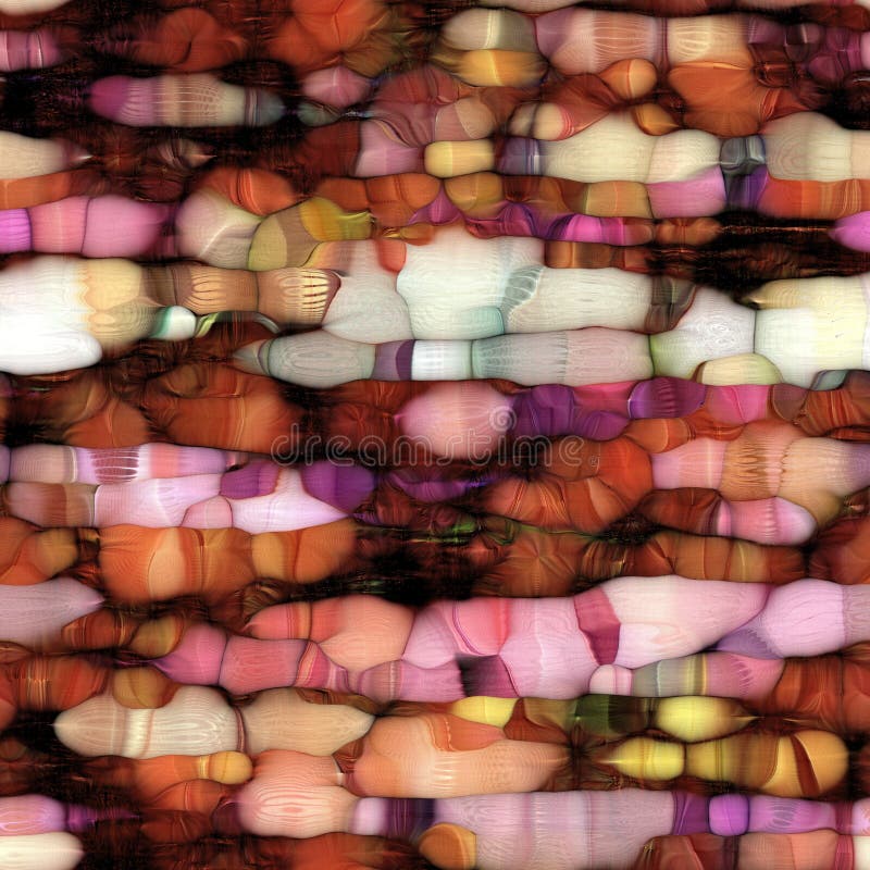 Distorted Spot Blotch Effect Seamless Pattern. Vibrant Boho Organic ...