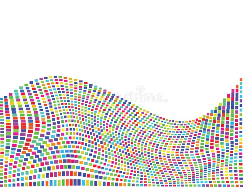 Distorted squares wave stock vector. Illustration of curvy - 6384591