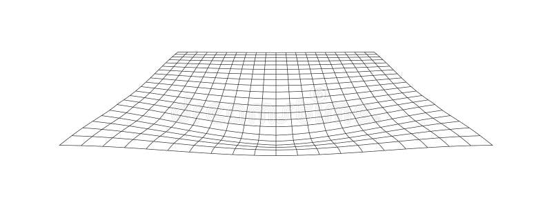 Distorted Tiled Floor. Grid Warp Texture. Futuristic Waved Mesh ...