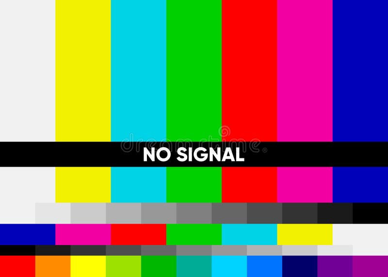 A Distorted TV Glitch. No TV Signal. Network of No Signal. Abstract ...
