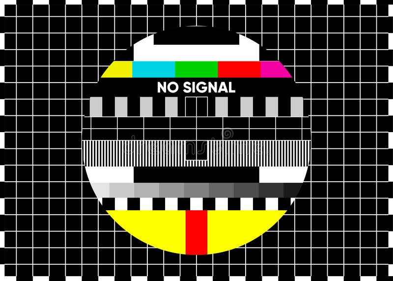 A Distorted TV Glitch. No TV Signal. Network of No Signal. Abstract ...