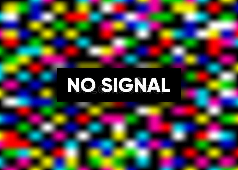 A Distorted TV Glitch. No TV Signal. Network of No Signal. Abstract ...