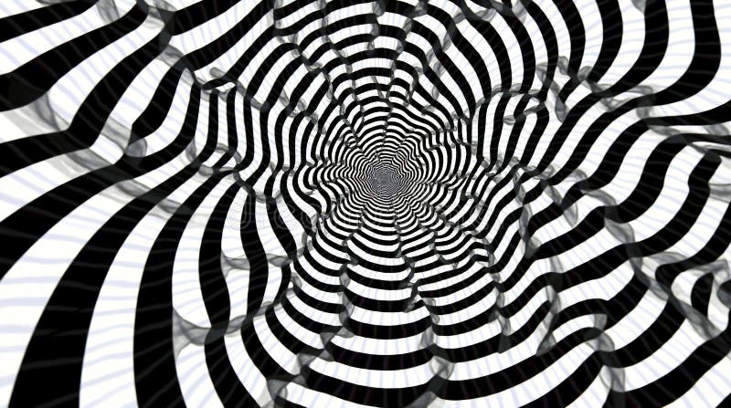 Distorted Twisted Black and White Line Background. Trippy Strip ...