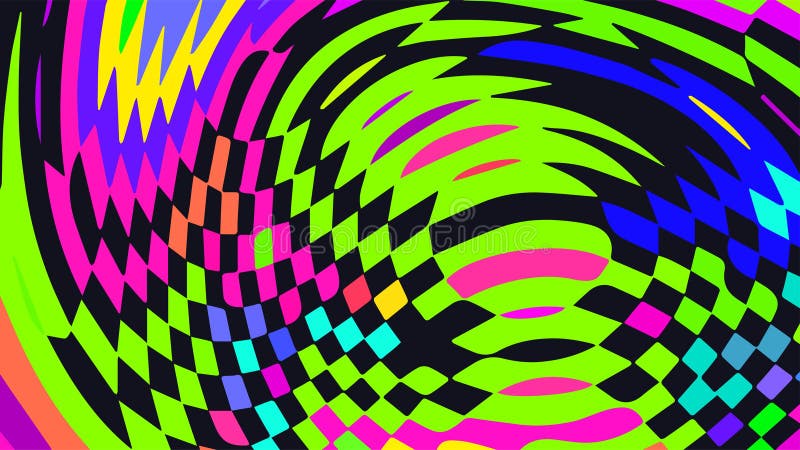 Distorted Twisted Checkered Background. Trippy Strip Psychedelic ...